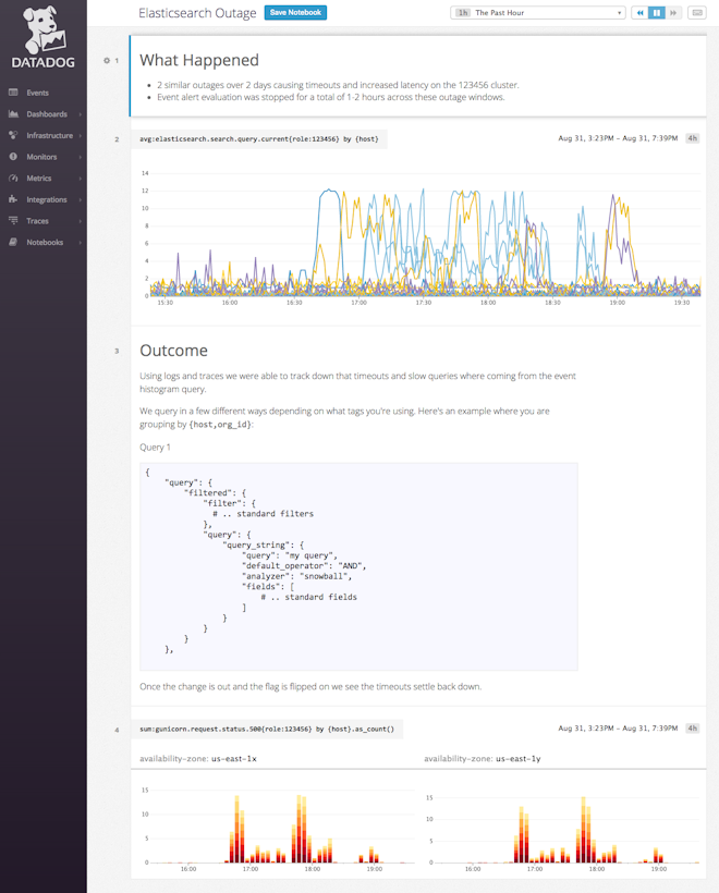 Data-driven storytelling with Datadog Notebooks